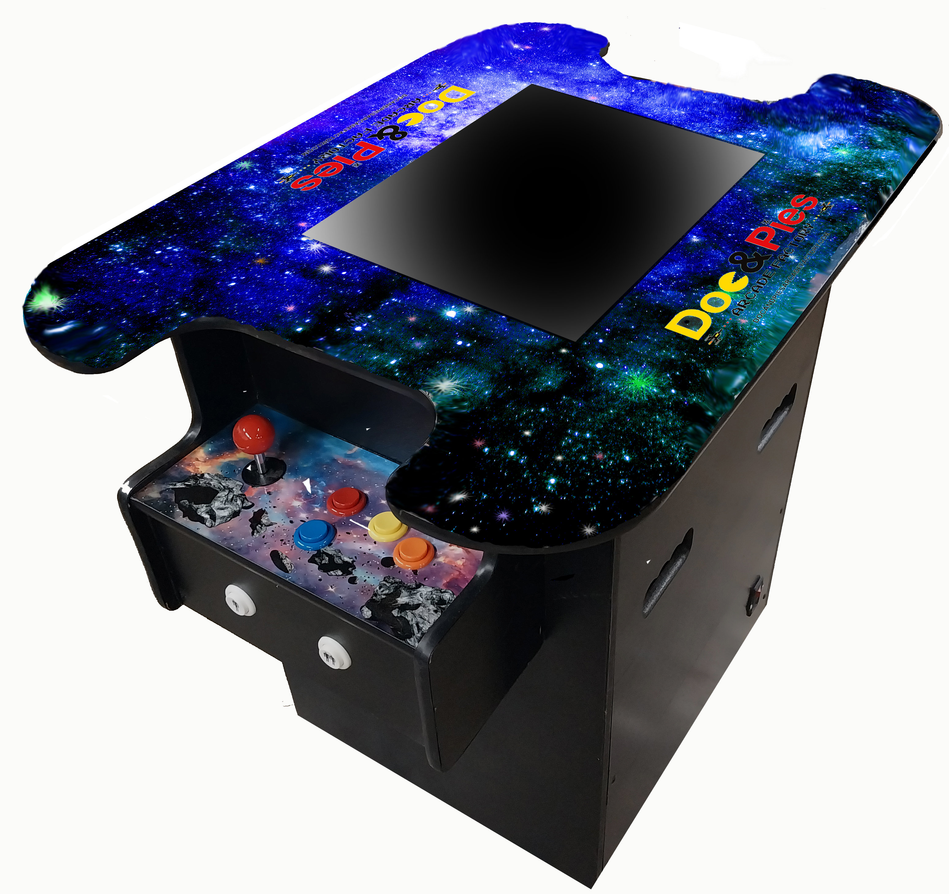 Doc and Pies Arcade Factory Full Size Professional Cocktail Arcade Machine | 516 Classic Games ...
